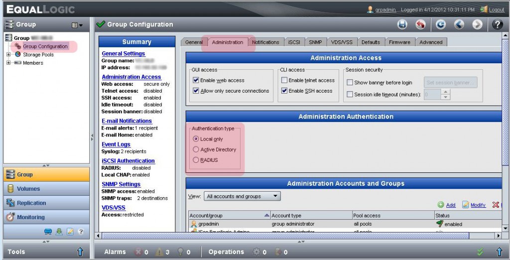Enable EqualLogic Active Directory Authentication – blog.ukotic.net