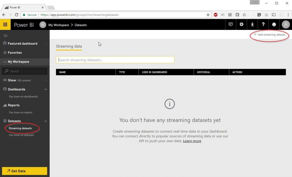 Streaming Datasets Powershell Powercli Power Bi