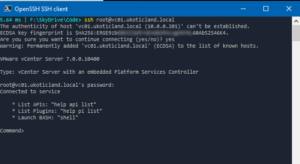 Enable SSH on vCenter Server 7 – blog.ukotic.net